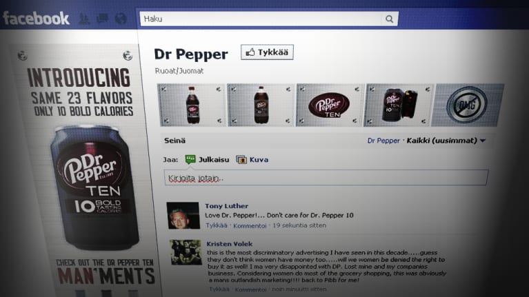 Dr Pepper introduces drink “just for men” | Yle