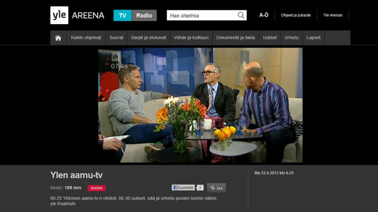 Ylen tv-kanavat nettijakeluun | Yle