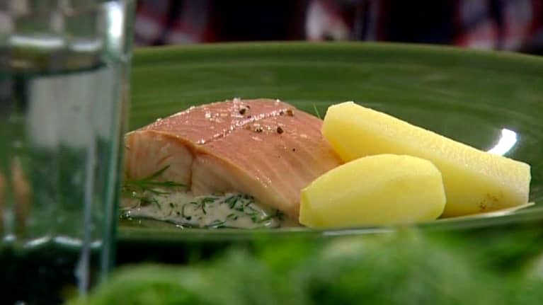 Lax med remoulad på fenor och dill | Recept | Svenska Yle