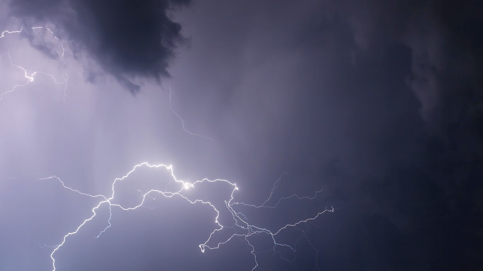 violent thunderstorms and lightning