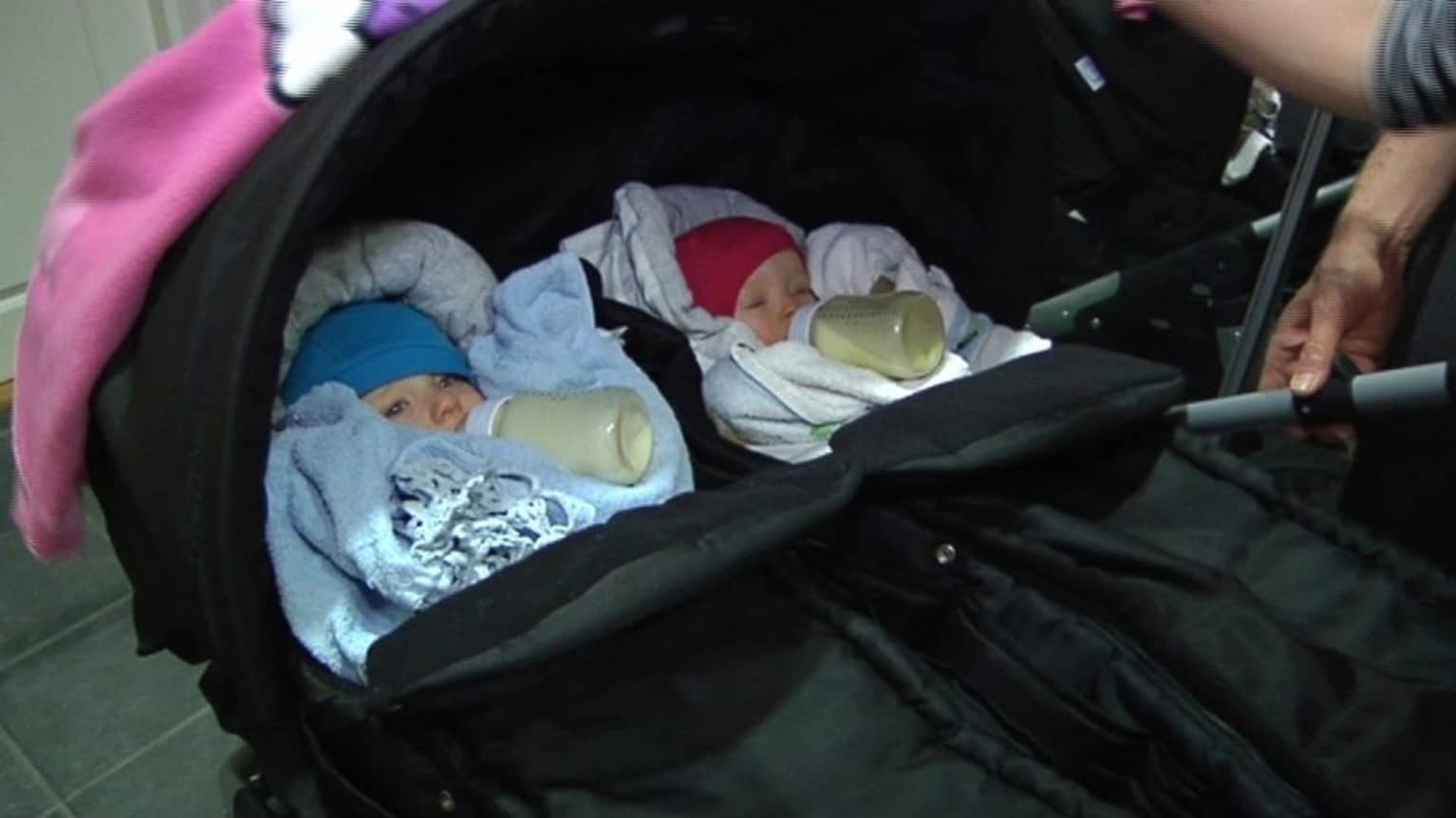 babies sleeping outside