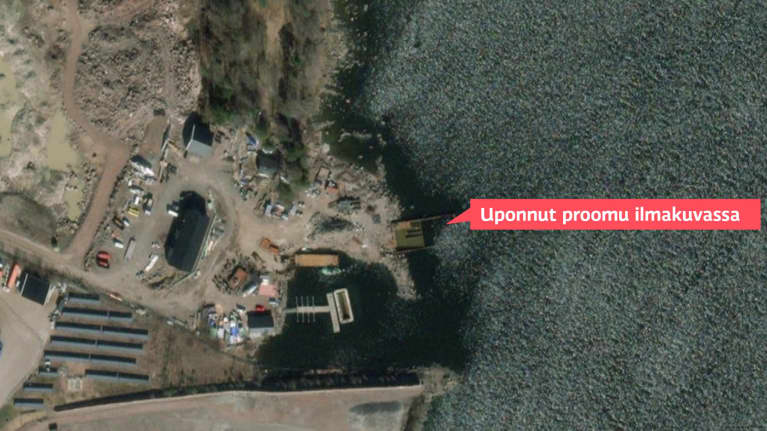 Kotkassa yritetään uudelleen 700 tonnin painoisen proomulautan nostoa ...