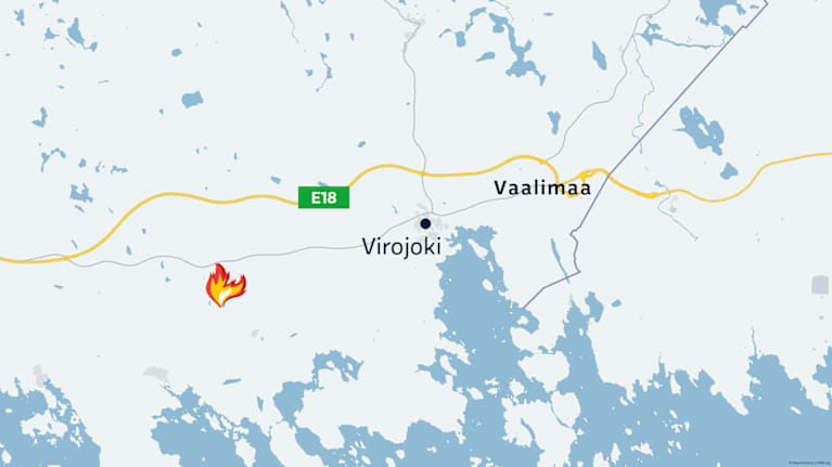Virolahdella paloi hehtaari metsää – vettä mennyt sammutustöissä jo ...