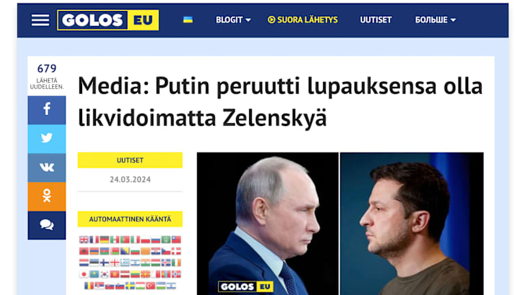 Pieni yhdistys sai yhtä aikaa rahaa Putinin suojeluksessa olevalta venäläissäätiöltä ja ...