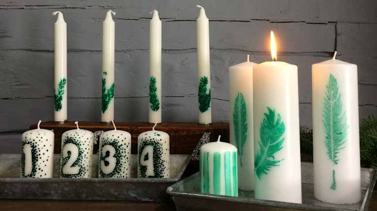 Fixa egna mönster på ljus | Hobby och hantverk | Svenska Yle