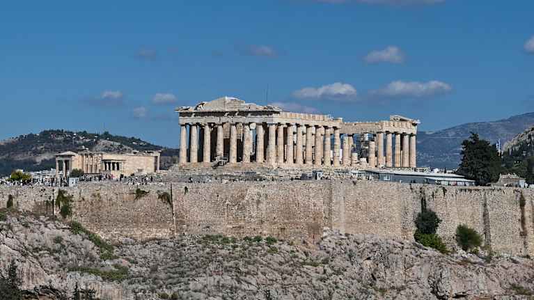 Ateenan Parthenon-temppelin voi nähdä ilman rakennustelineitä ...