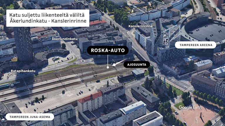 Tällaista vahinkoa roska-auto ehti tehdä raiteille Tampereella – lue ...