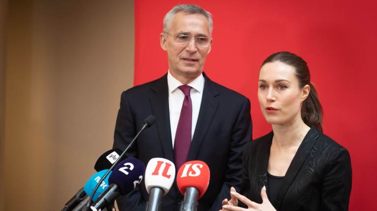 Marin meets Stoltenberg in Brussels, receives leadership award | Yle ...