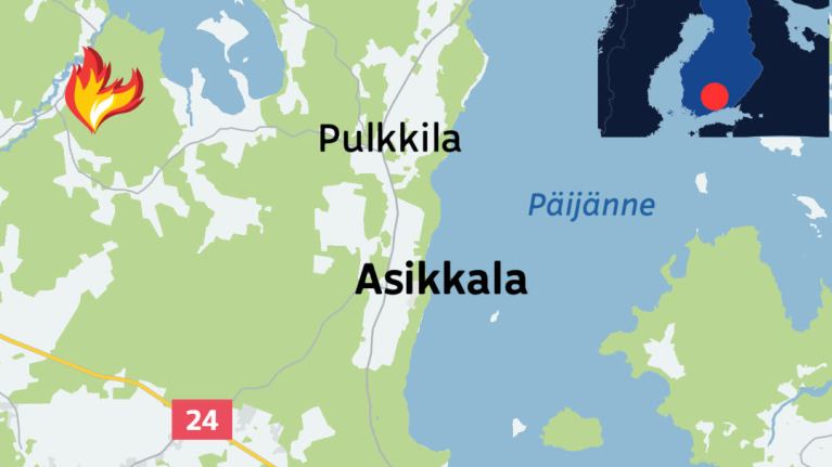 Asikkalassa oli 10 hehtaarin maastopalo – matkailijat ihmettelivät ...