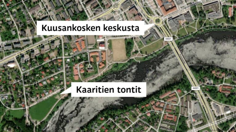 Kuusankosken keskustan jokinäkymät menivät kuin kuumille kiville ...
