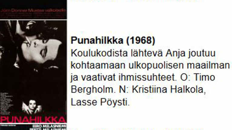 Anna elokuvalahja läheisellesi – toivo 1960-luvun elokuvalahjaa tästä! | Yle Kulttuuri | Yle