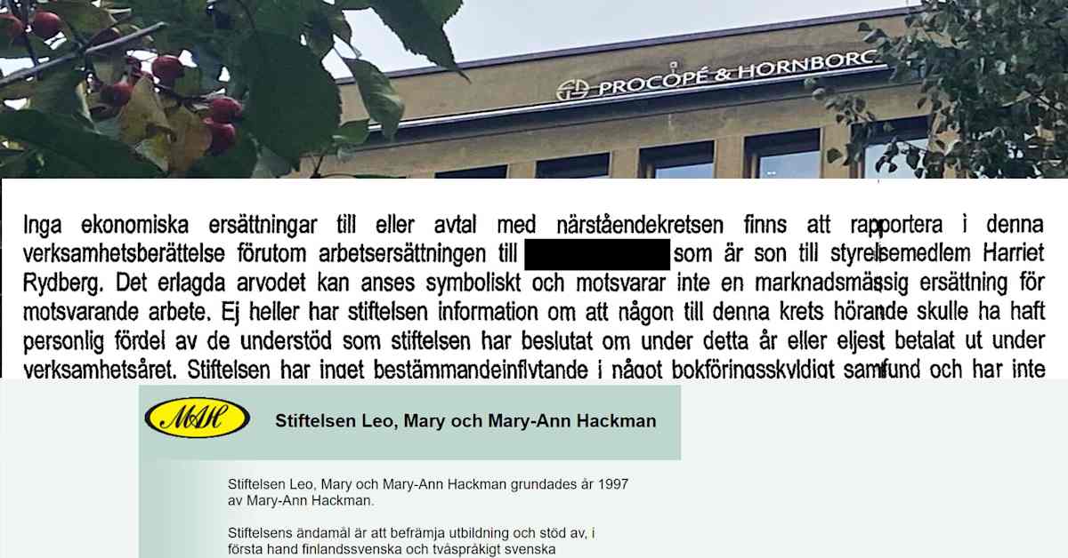 Ledamot i tio miljoners stiftelse betalade pengar till sin son och ...