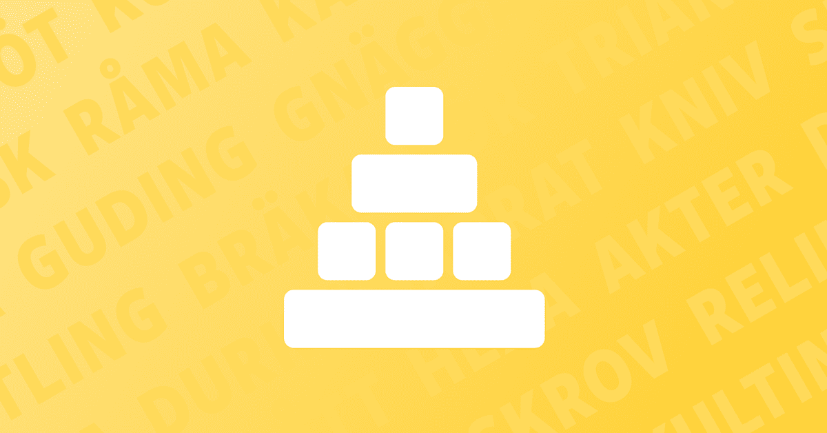 Skicka in din Ordpyramid | Kunskap | Svenska Yle