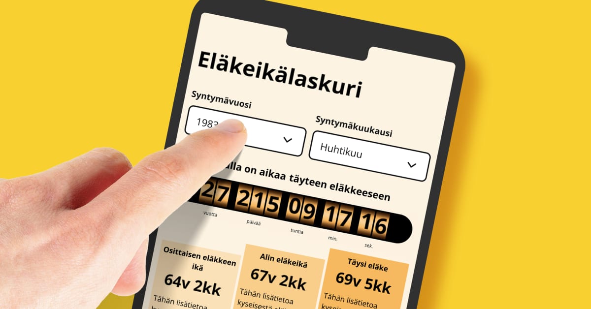 Katso laskurista, kuinka kauan eläkepäiviesi alkuun on – eläkkeet ...