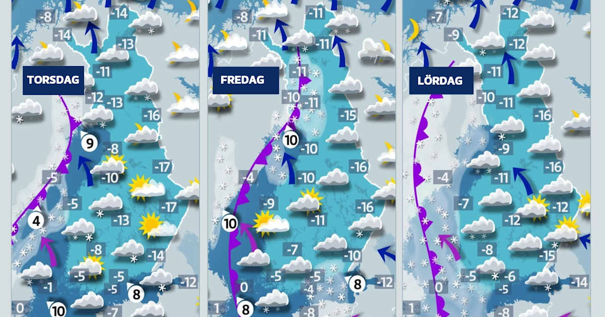 Kallt och lite snö – slutet av veckan bjuder på fortsatt vinterväder ...