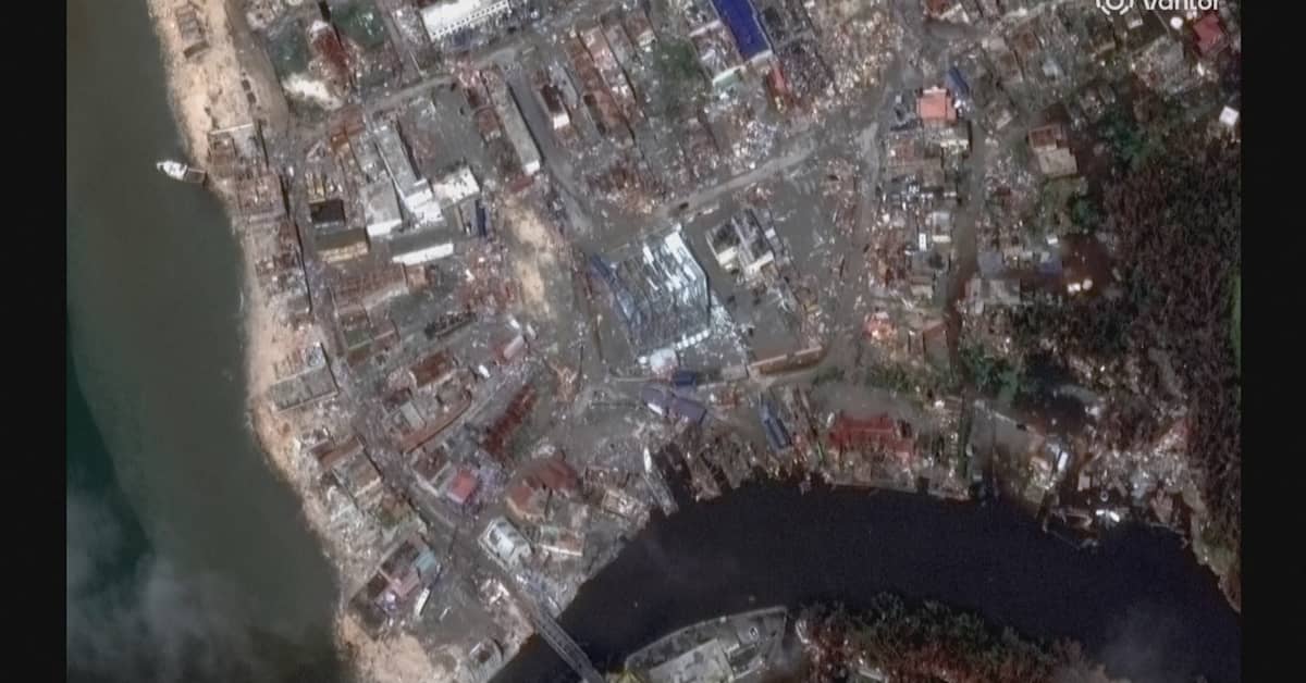 Satellitbilder visar orkanen Melissas framfart i Jamaica | Utrikes ...