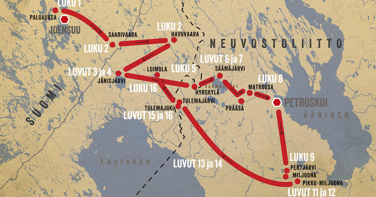 Tuntematon sotilas -lukumaraton – katso luku luvulta, missä sotilaat seikkailivat ja mitä ...