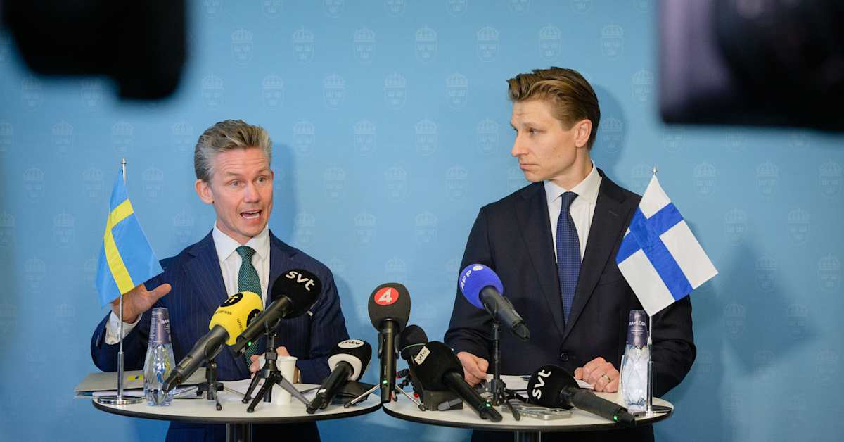 Ruotsin puolustus­ministeri Pål Jonson nopealle vierailulle Satakuntaan ...