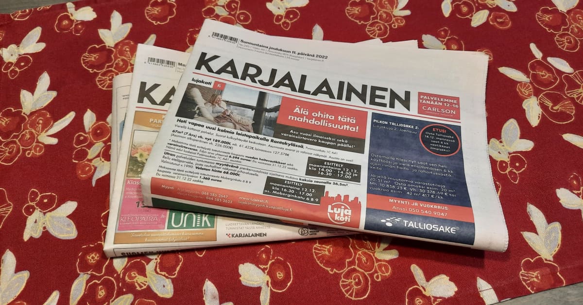 Sanomalehti Karjalainen suunnittelee sunnuntain paperilehdestä ...