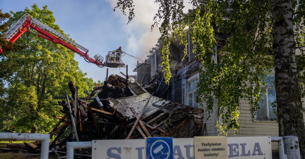 Yli 100-vuotiaassa rakennuksessa syttyi tulipalo yöllä Nokialla – rakennuksesta ei jää mitään ...