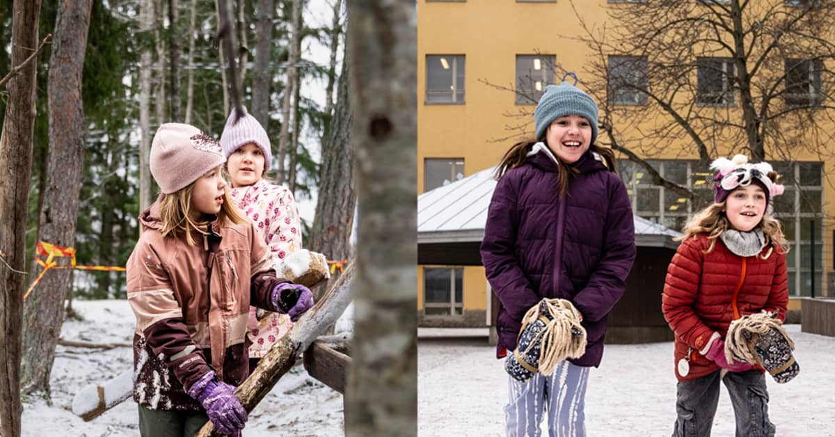 Så leker barn på skolgården på landsbygden och i stad | Inrikes ...