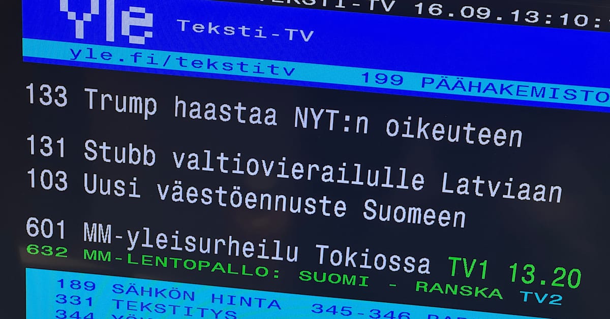 Ylen teksti-tv:ssä oli häiriö | Uutisia lyhyesti | Yle Uutiset