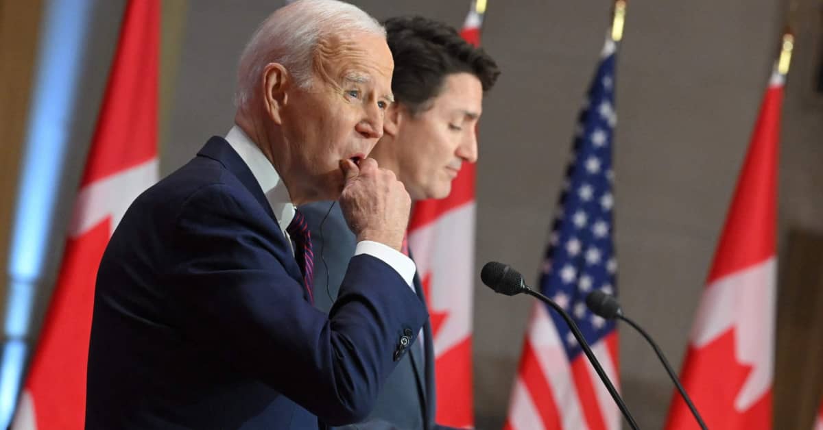 Kanadan pääministeri Trudeau ja Yhdysvaltain presidentti Biden ...