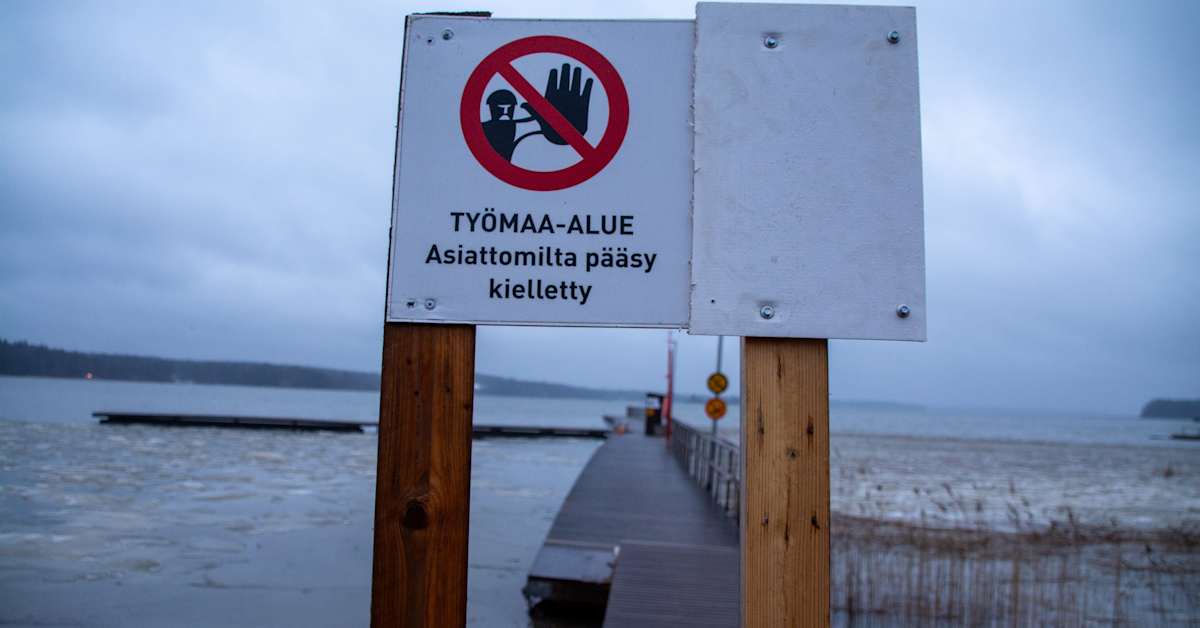 Inget vinterbad på Plagen i Lovisa den här säsongen – stormen skadade ...