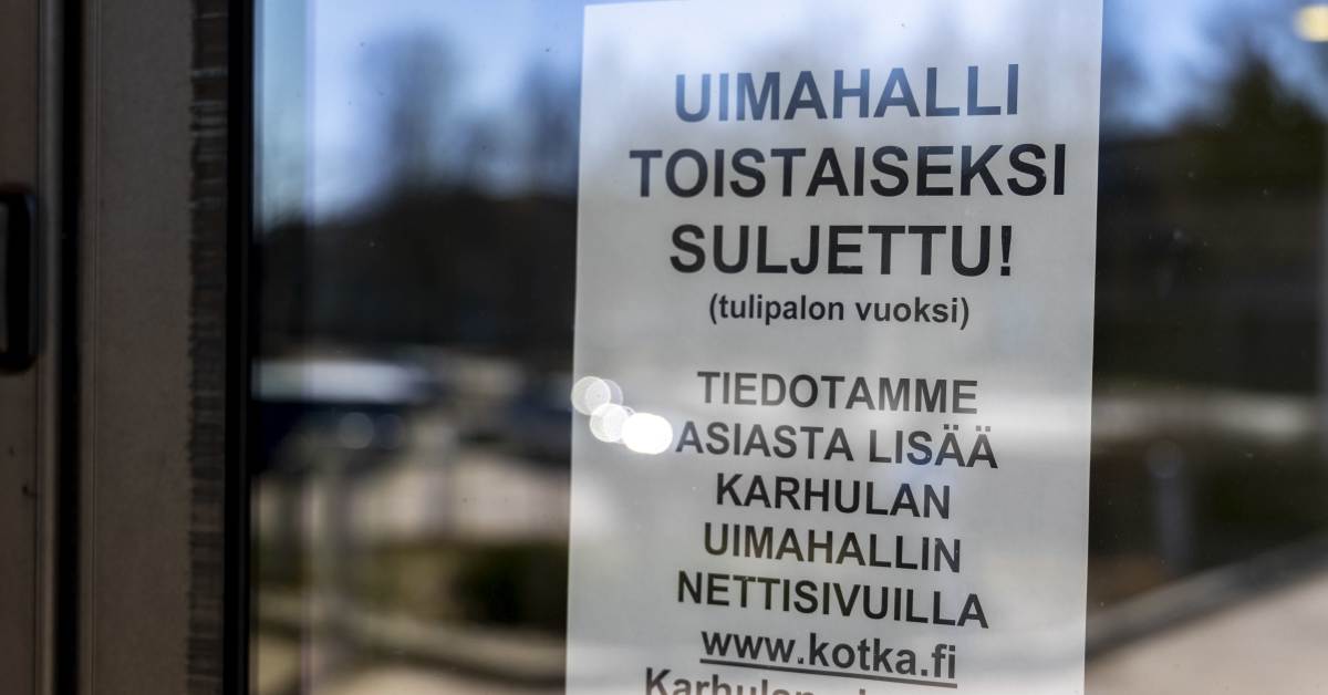 Maanantaina selviää, pysyykö Karhulan uimahalli edelleen kiinni tulipalon jäljiltä | Kymenlaakso ...
