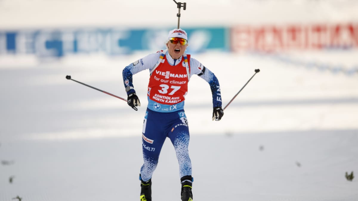 Mari Eder lähellä kauden parastaan Kontiolahden pikakilpailussa ...
