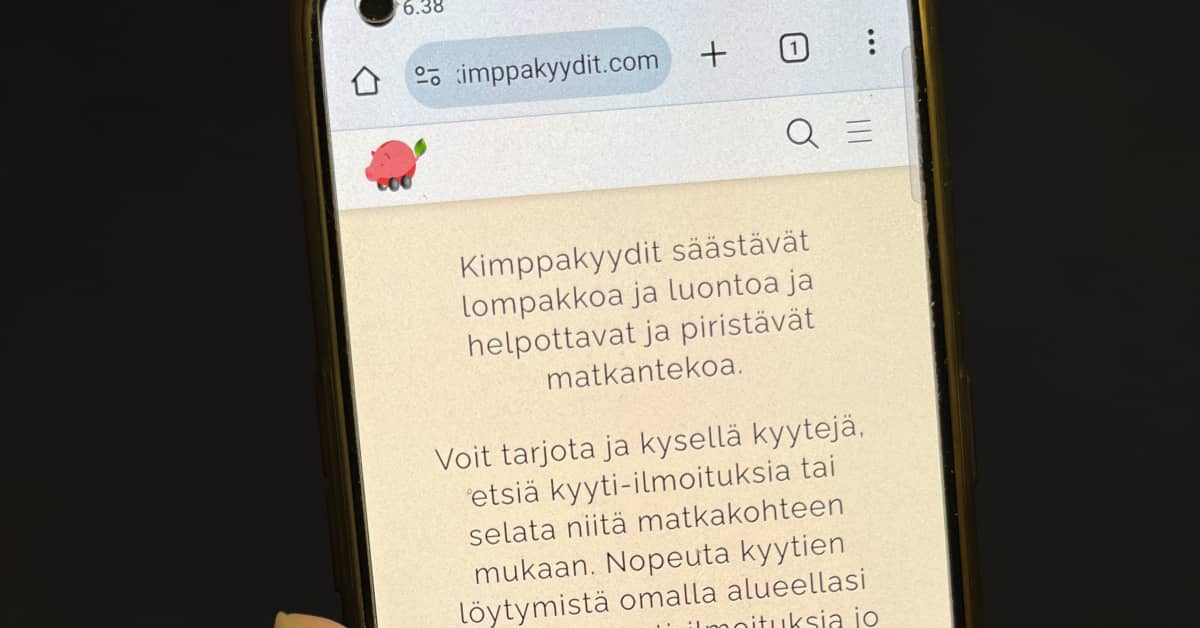 Uusi kimppakyytisovellus helpottaa yhteiskyytien sopimista Kajaanissa ...