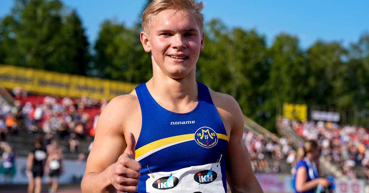 Plötsligt hör en 17-åring från Malax till landets snabbaste – på banan ...