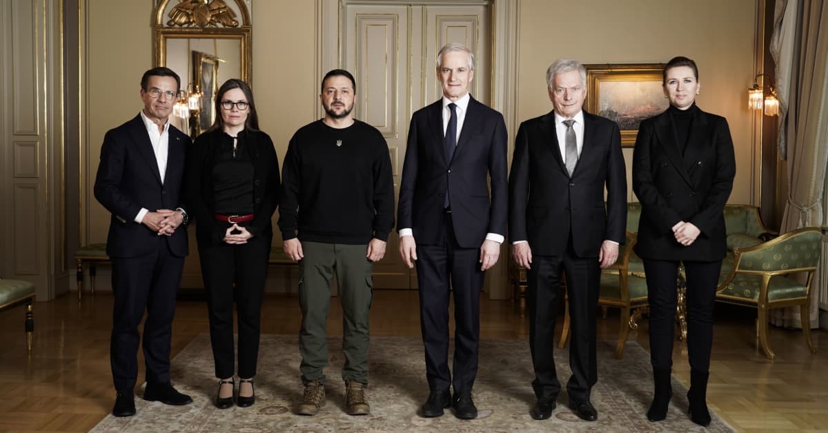 Zelenskyj efter möte med nordiska ledare: ”Jag är glad över att vi har ...