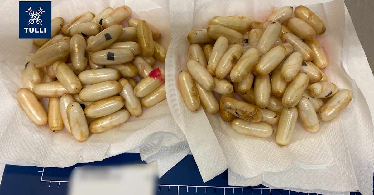 Finnish Customs catches drug mule who swallowed 100 cocaine capsules ...