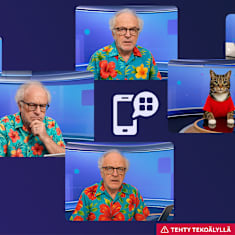 Tekoälyllä tehtäviä kuvituksia jotka visualisoivat tulevaisuuden uutisten mahdollisuuksia.
