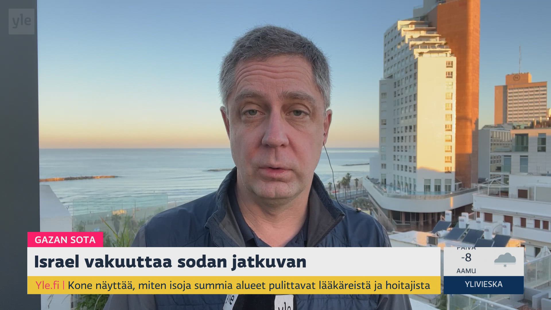 Gazan sodan tilanne - Antti Kurosen raportti Tel Avivista | Ylen aamu | Yle Areena
