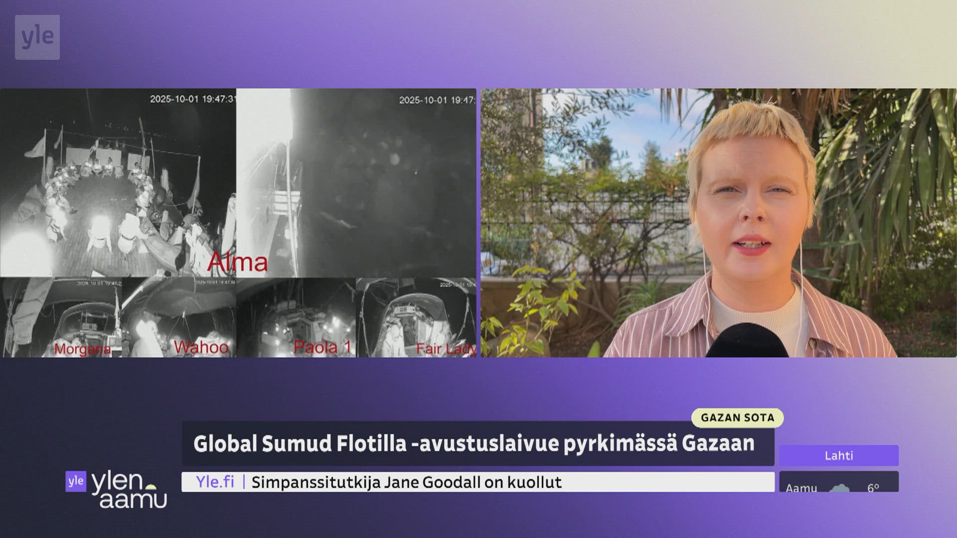 Israel alkoi pysäyttää Gaza-avustuslaivueen aluksia | Yles morgon | Yle Arenan