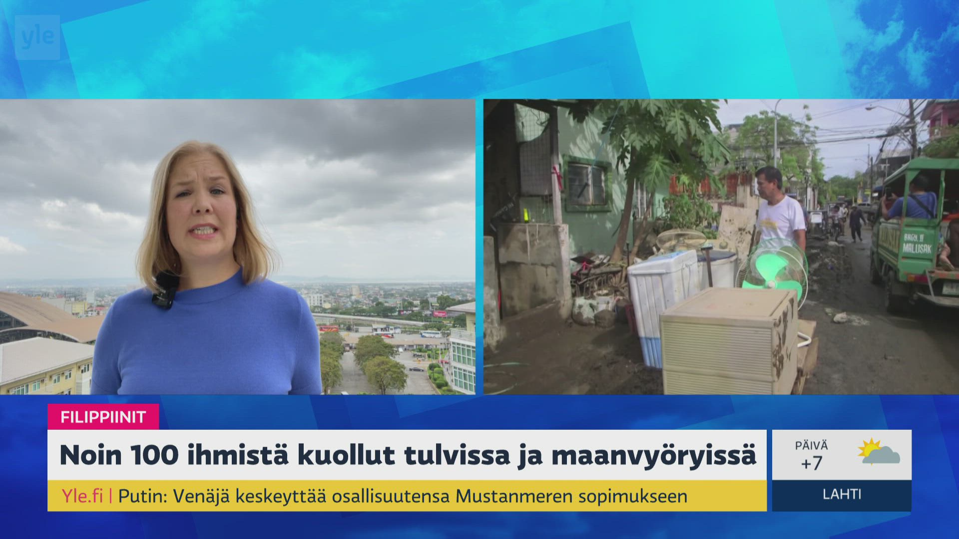 Myrsky moukaroi haavoittuvaiset Filippiinit | Yles morgon | Yle Arenan