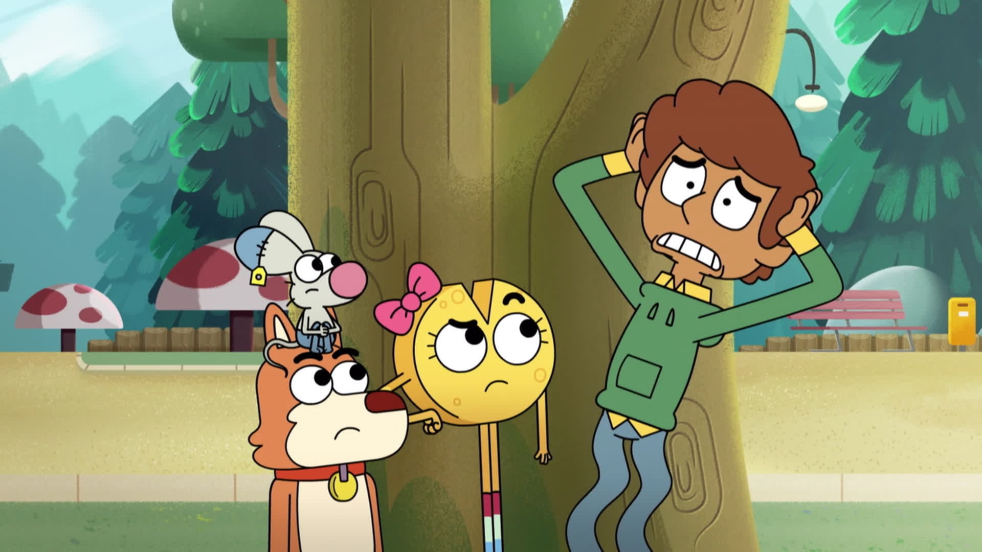 Mus' steg | Kille, tjej, hund, katt, mus och ost | Yle Arenan