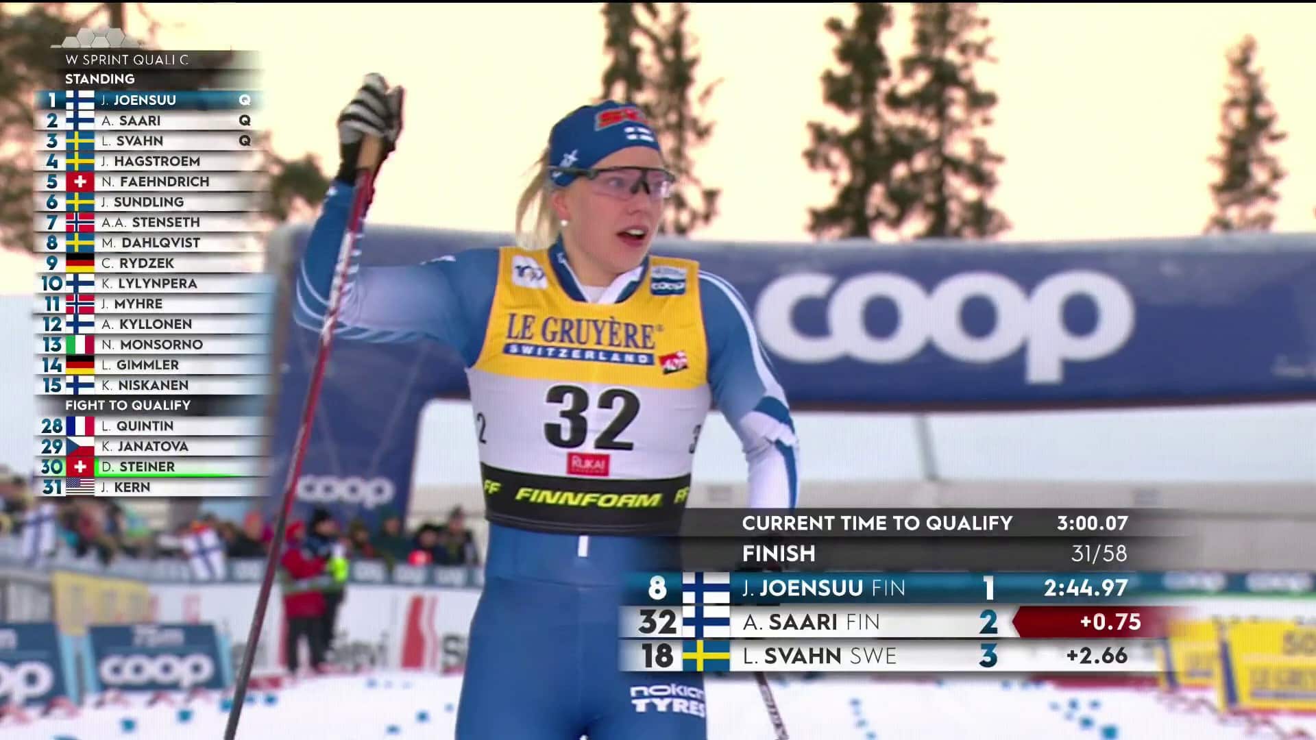 Amanda Saari kommer i mål | Sportklipp | Yle Arenan