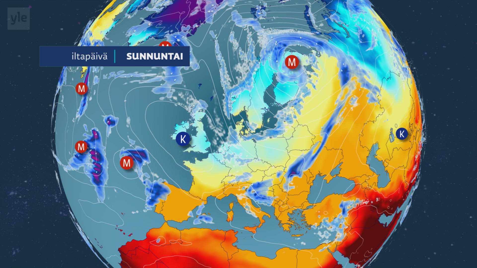 Matalapaine sateineen väistyy Suomen yli itään – pohjoisesta virtaa kylmää ilmaa, ja korkeapaine ...