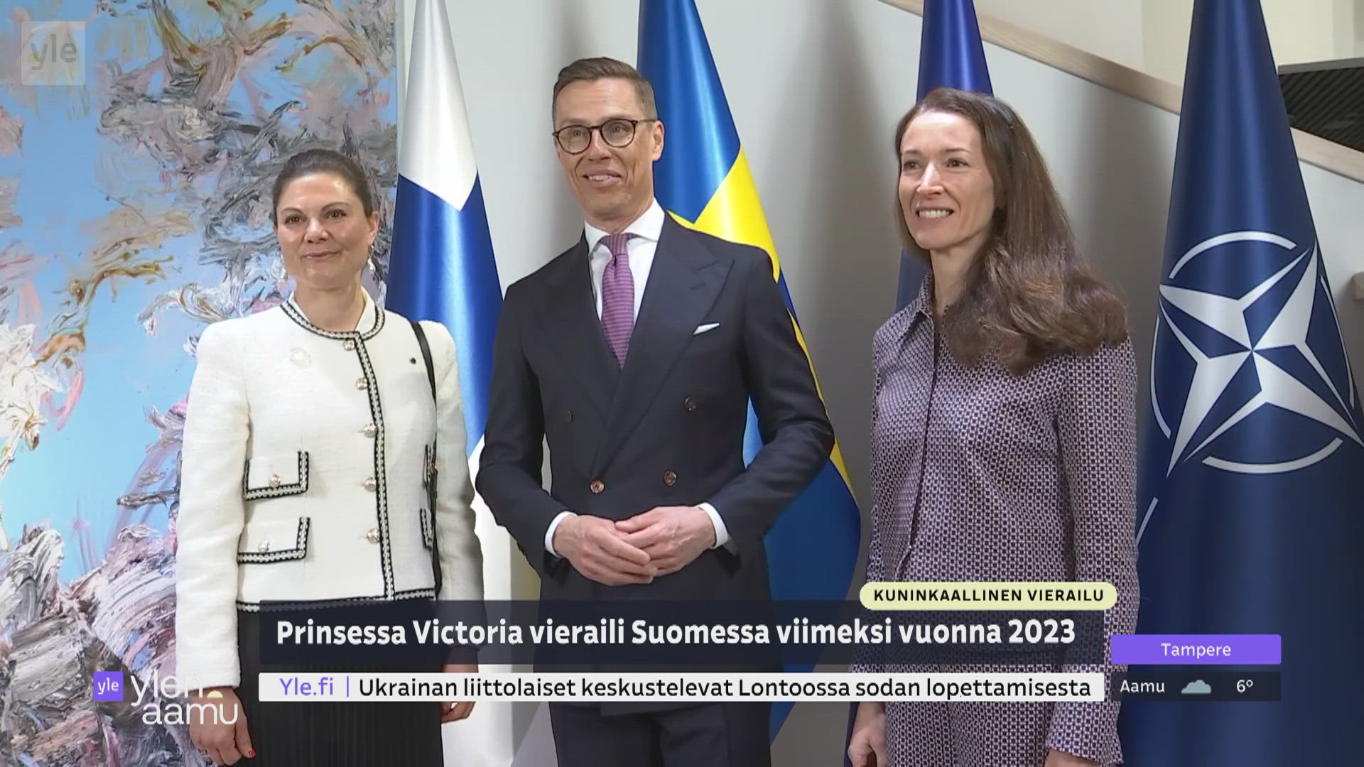 Kruununprinsessa Victoria vierailee Suomessa | Yles morgon | Yle Arenan