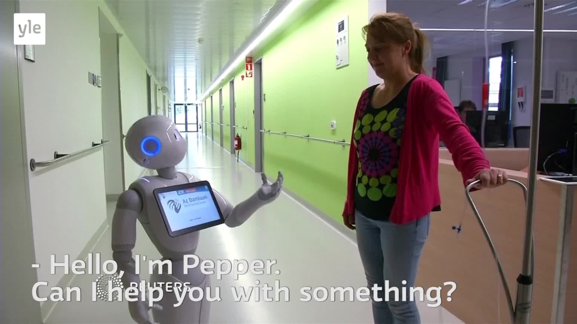 Uutisvideot: Pepper-robotti puhuu 19 kieltä ja työskentelee ...