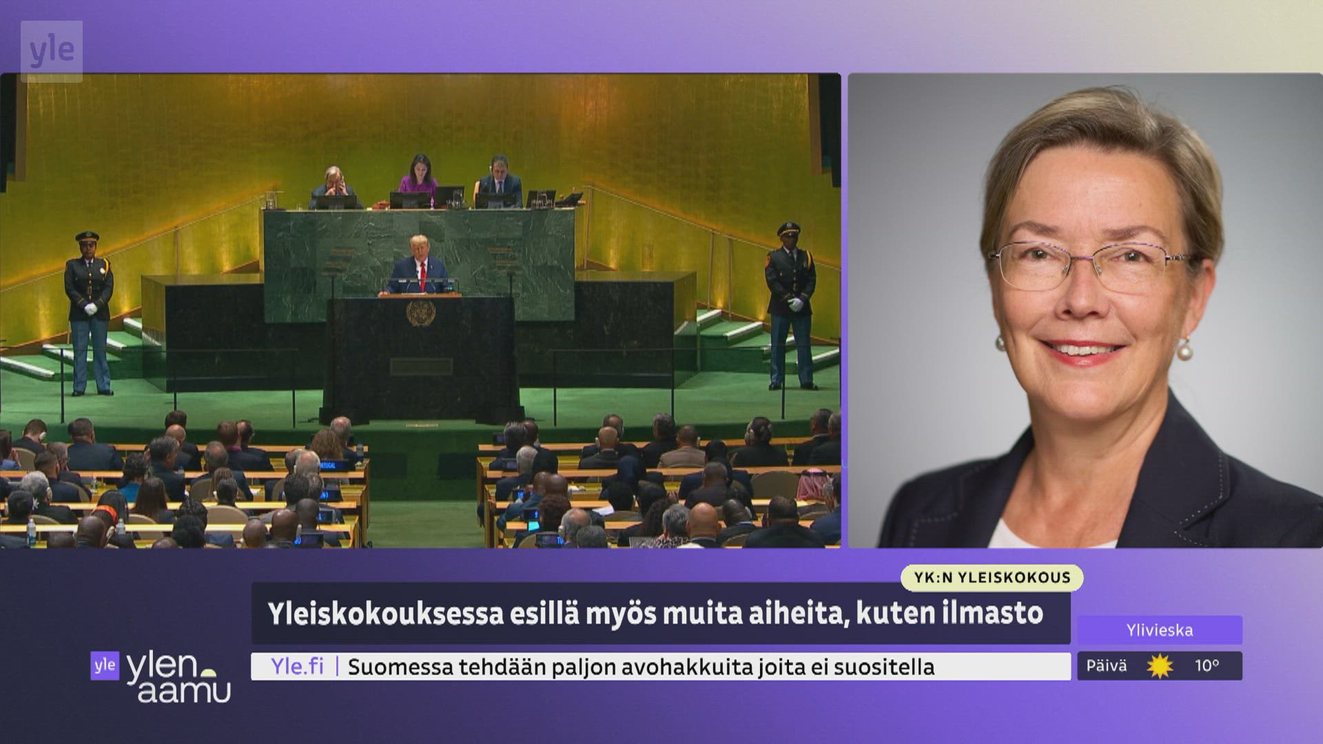 Suomi odottaa presidentti Stubbin puhetta YK:n yleiskokouksessa | Ylen aamu | Yle Areena