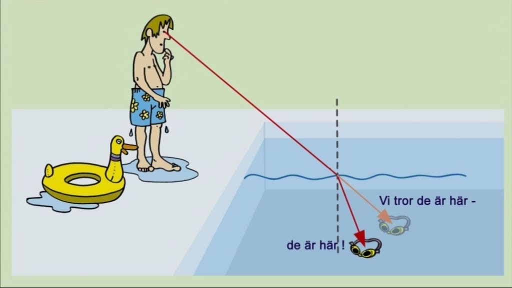Experiment med ljusets brytning | Fysik och kemi - Vetamix | TV | Arenan | svenska.yle.fi
