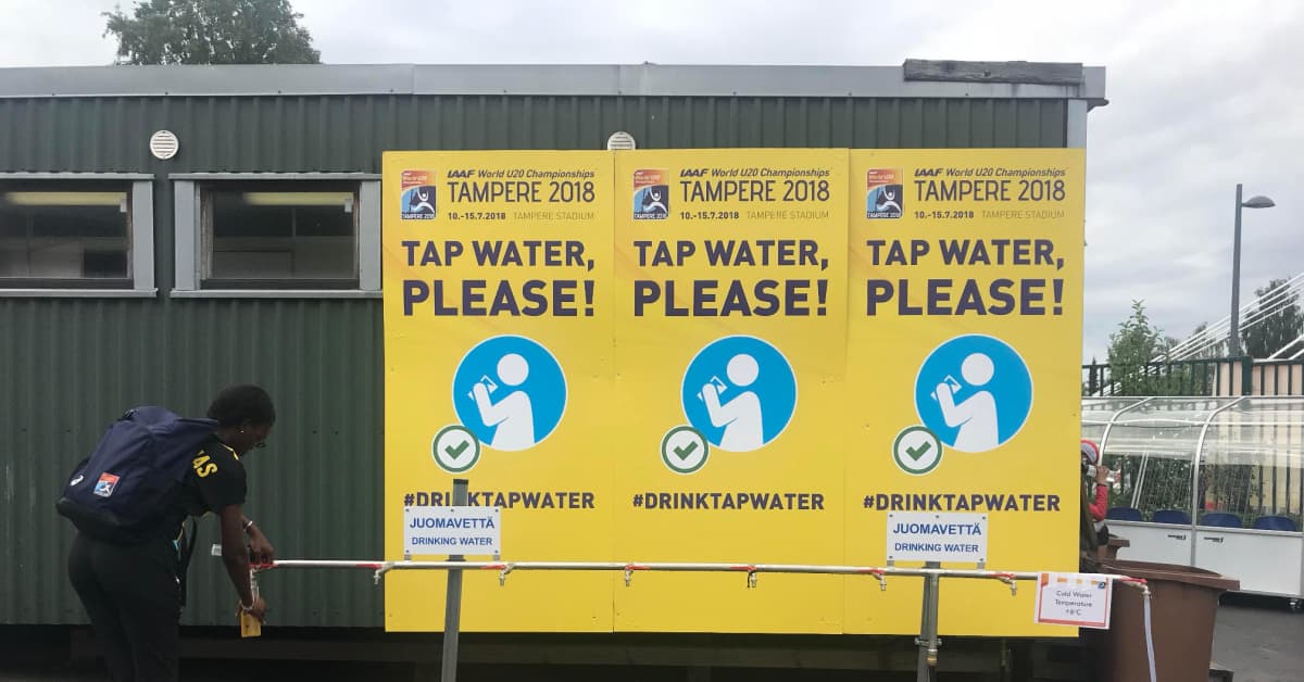 Finland pushes tap water at World Junior Athletics Championships | Yle