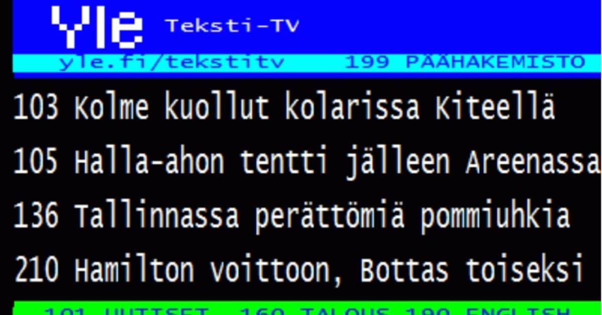 Ylen teksti-tv:ssä teknisiä ongelmia | Yle