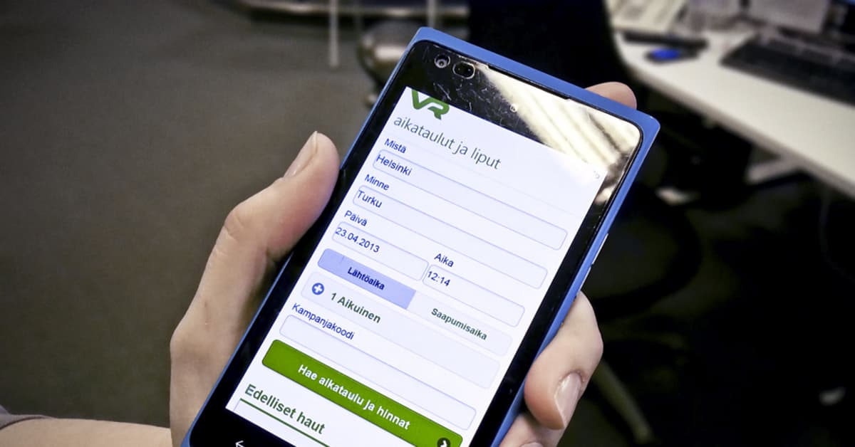 VR launches ticket app -- but only for Windows Phones | Yle