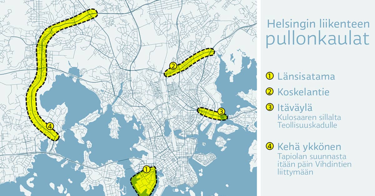 Täällä ovat Helsingin kovimmat ruuhkat – katso kartasta | Yle