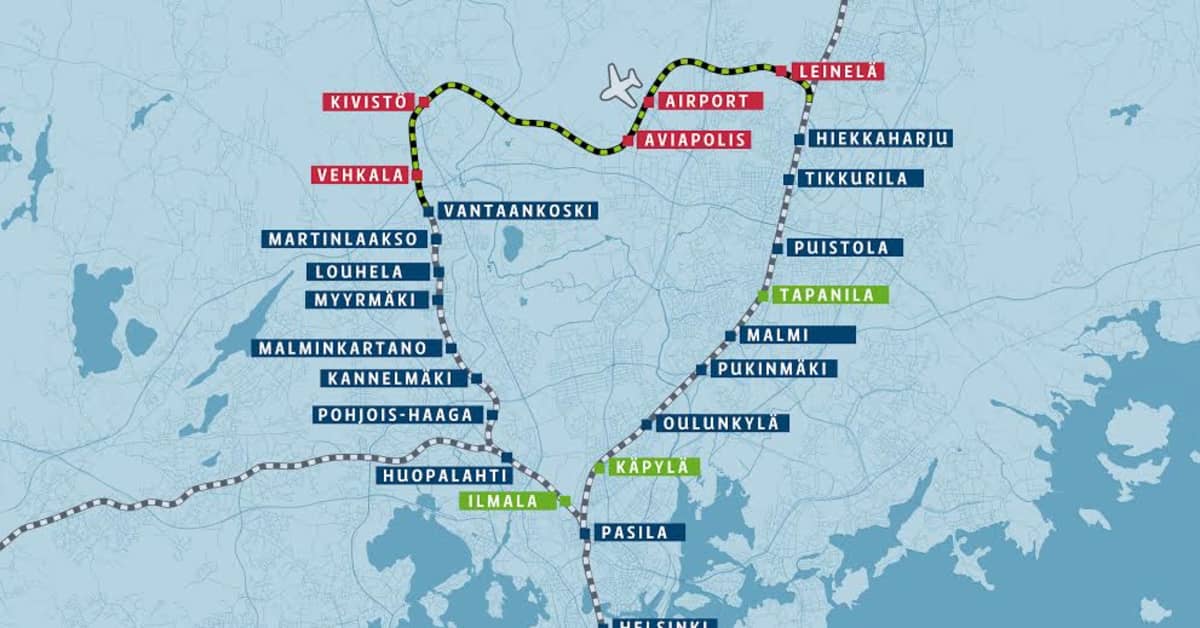Ring Rail Line airport trains to service all stations | Yle